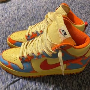 Nike | Shoes | Nike Dunk High 985 Orange Acid Wash Size 15 | Poshmark